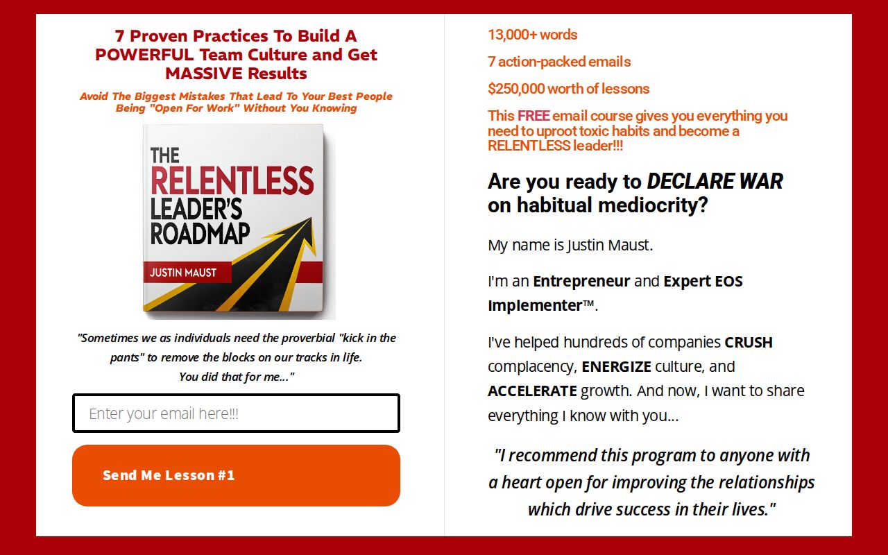 The Relentless Leader's Roadmap